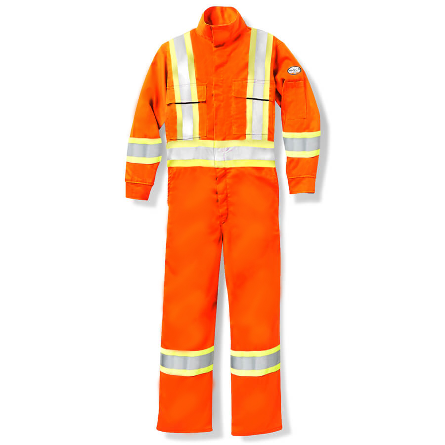 Hi Vis Orange Premium FR Coverall with Reflective Trim