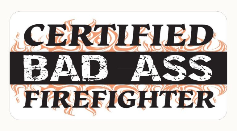 Bad Ass Firefighter Sticker | Direct Workwear