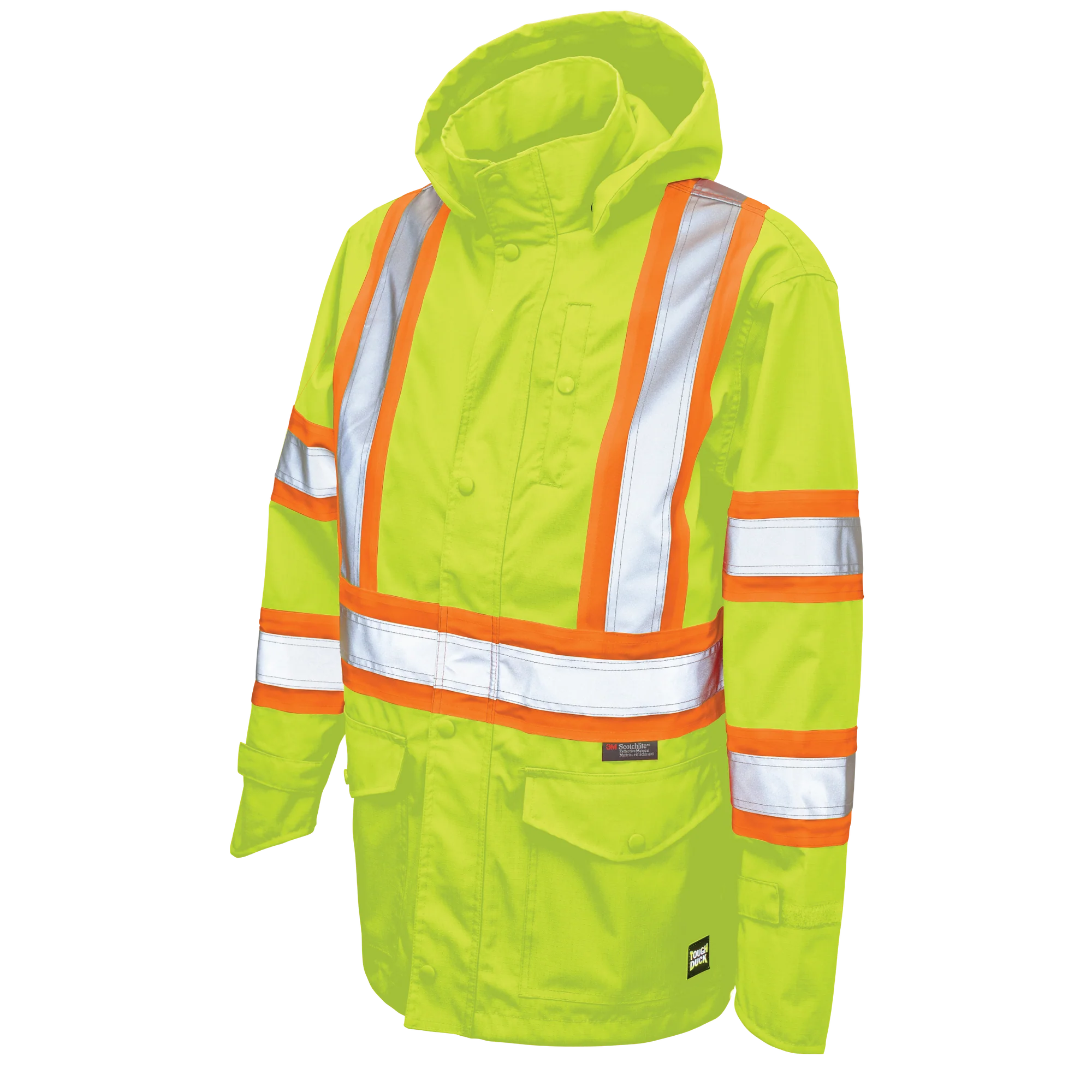 Tough Duck Premium Ripstop Safety Rain Jacket | Direct Workwear